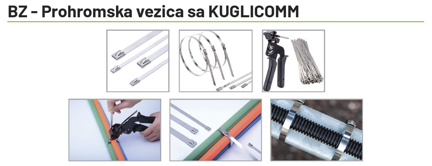 BZ prohromska vezica A2 - Šelne Obujmice Vezice kablova Nosači cevi
